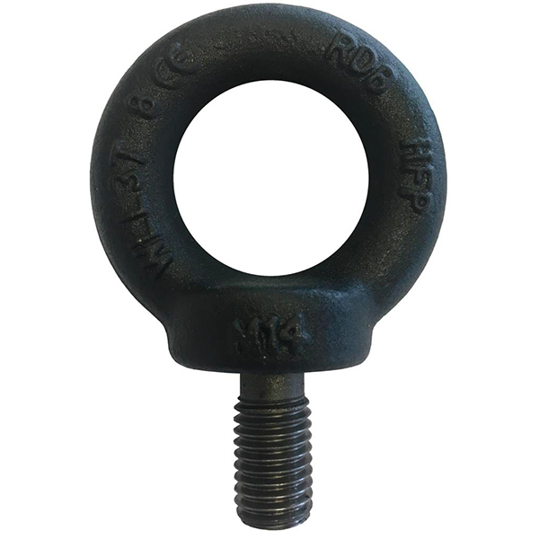 Anneau mâle Grade 80 M8 (type DIN 580) Haute résistance 1T Noir mat - LA BS