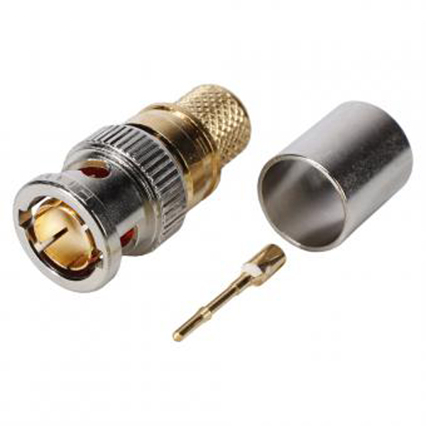 Fiche mâle BNC 75Ohm à Baïonnette - 1,2/5,0 - 6G-SDI 12G-SDI HICON - LA BS