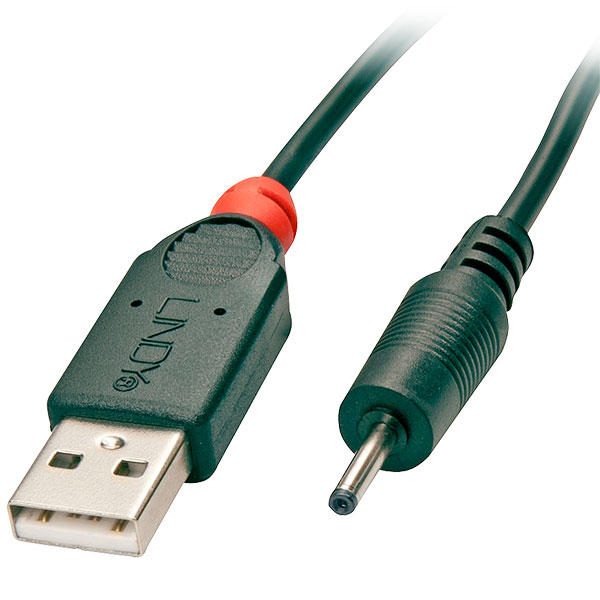 Cordon adaptateur USB A vers prise d'alimentation DC 5,5 / 2,5mm - LA BS