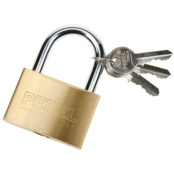 Cadenas robuste en laiton massif et acier chromé PEREL - 60 mm - LA BS