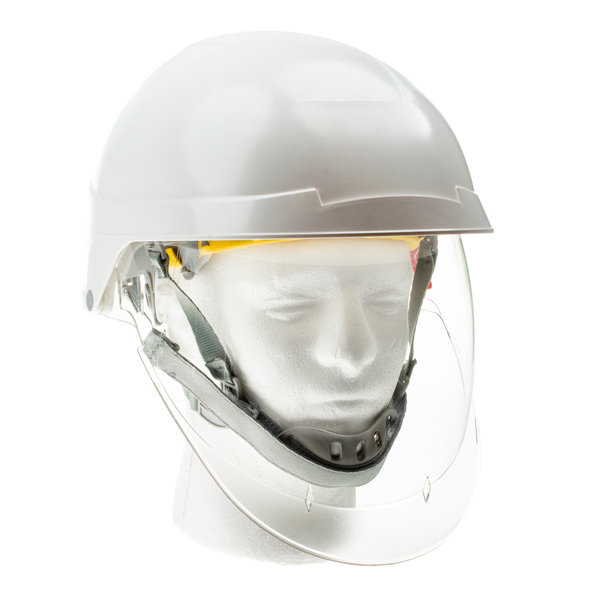 Casque de protection PLB avec écran facial rétractable intégré - blanc ...