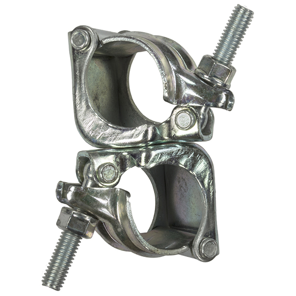 Collier double rotatif 360° pour tube Ø 49mm - acier - C.M.U. 300kg - LA BS