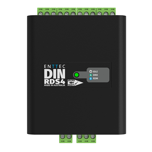 Splitter booster DMX/RDM Enttec 4 canaux isolés sur rail DIN - LA BS