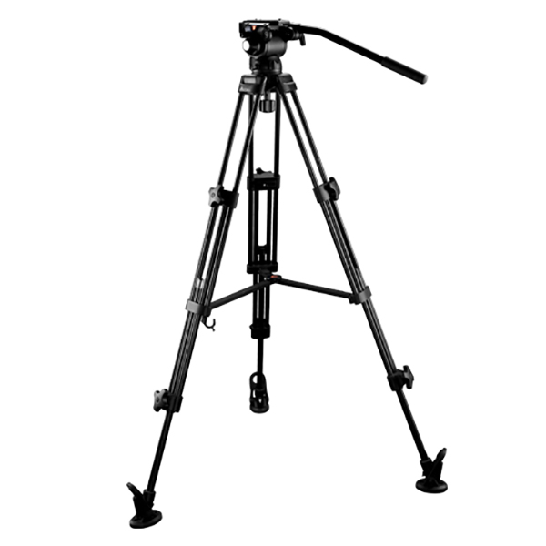 Kit trépied vidéo aluminium E-Image AT7402A avec rotule fluide GH03 - LA BS