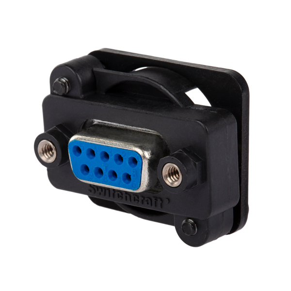 Embase SUB-D 9 Femelle / Femelle noire SWITCHCRAFT - LA BS