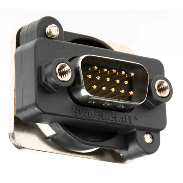 Embase D-sub HD 15 pôles ou VGA - mâle-mâle - série D SWITCHCRAFT - LA BS