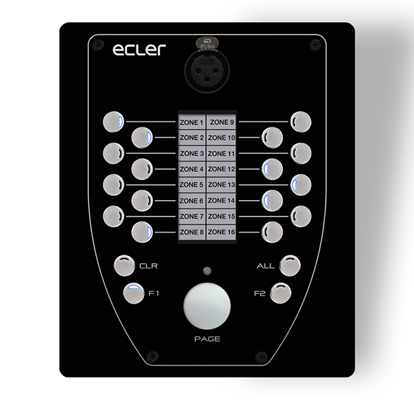 Boitier d'appel 16 zones pour HUB1408 ou HUB1616 Ecler - LA BS