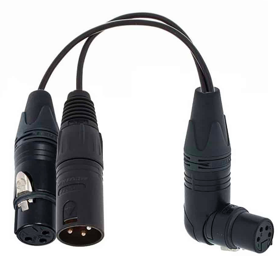 Adaptateur XLR4 pts IP65 vers DMX in/out 5 pts projecteur ROXX FLEX - LA BS