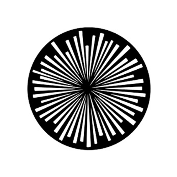 Gobo GAM 235 Radial lines - Taille A (100 mm) - LA BS