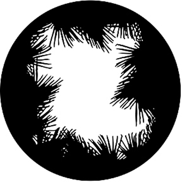 Gobo ROSCO DHA 77281 Open palm - Taille A (100 mm) - LA BS