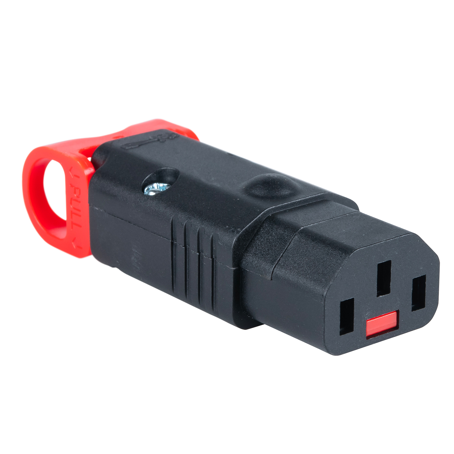Connecteur IEC LOCK+ C13 long à visser - corps droit - LA BS