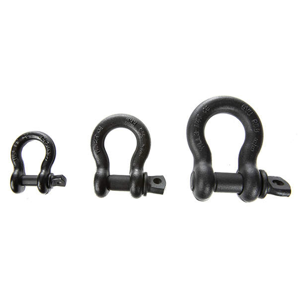 Manille lyre à visser acier allié HR noire CMU 2T ouverture 20,6mm - LA BS