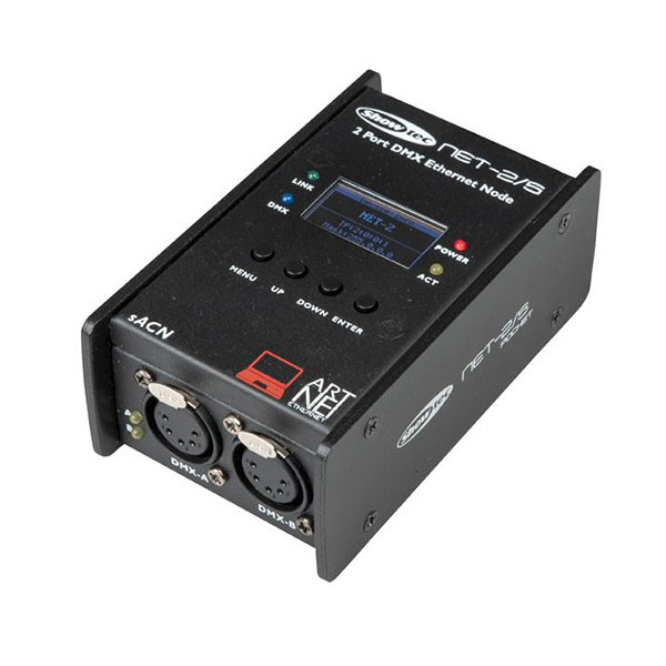 Node 2 univers DMX XLR5 pts - RJ45 format pocket Showtec - LA BS