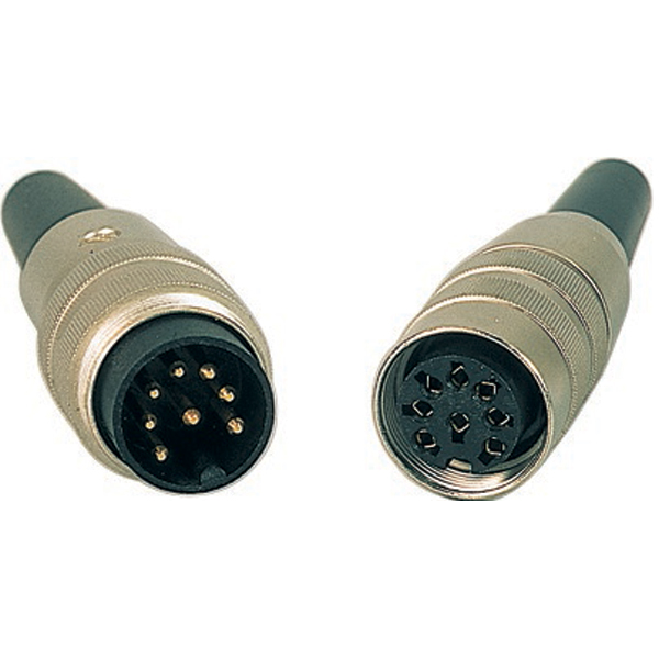 Fiche mâle de type DIN8 verrouillable (non compatible avec DIN8M) - LA BS