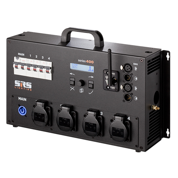 PDP4006W gradateur portable 4 x 1.4kW + récepteur W-DMX SRS