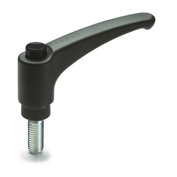 Poignée de serrage ergonomique débrayable 50mm - M8 - Noire ELESA - LA BS