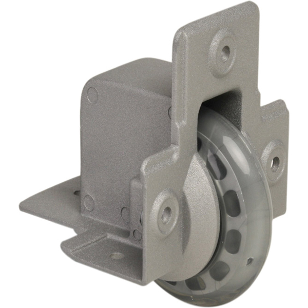 Roulette d'angle encastrable en acier Ø 75mm sans frein - GRIS - LA BS