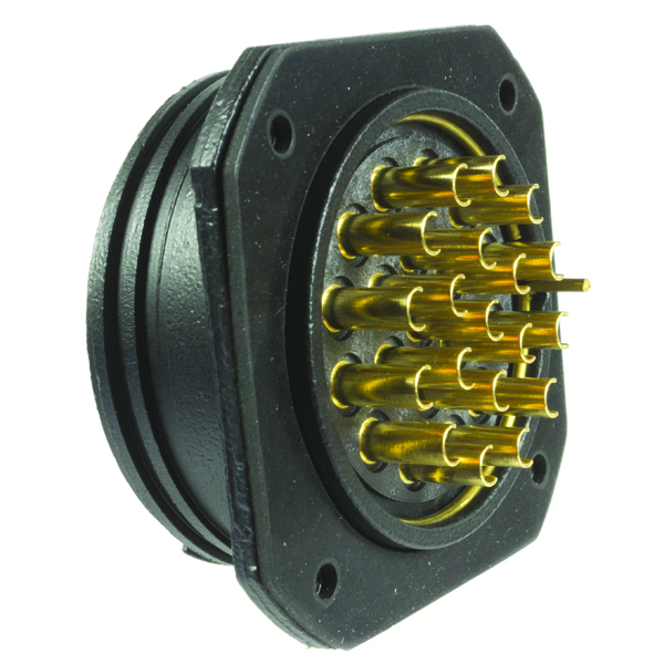 Embase mâle noire type 419 AR avec écrou (bague) CEEP DICONNEX - LA BS