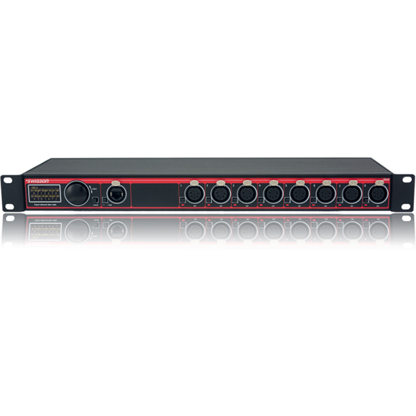 Node Ethernet/DMX 8 ports RJ45 Ethercon Rackable 1U Swisson - LA BS