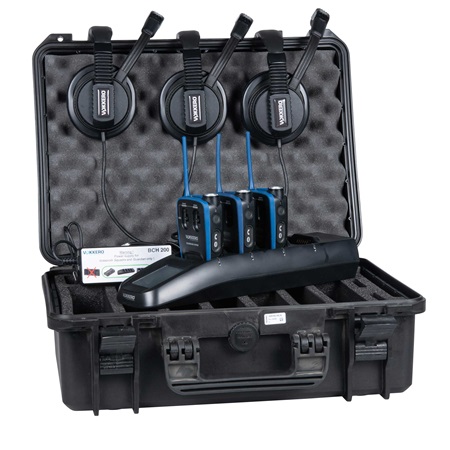 Vokkero Guardian Show Kit Intercom HF 3 Postes Bluetooth + Casques Pro