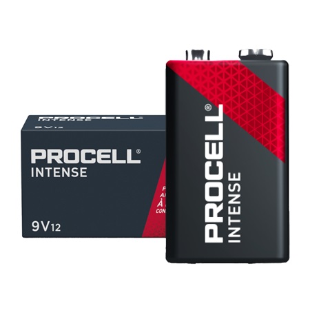 Boîte de 10 piles alcalines 9V 6LR61 PROCELL by Duracell INTENSE - LA BS
