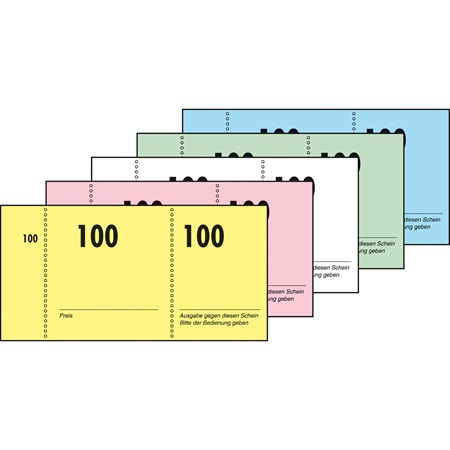 Bloc ou carnet de 100 tickets ou billets numérotés 1-100 SIGEL GN101 ...