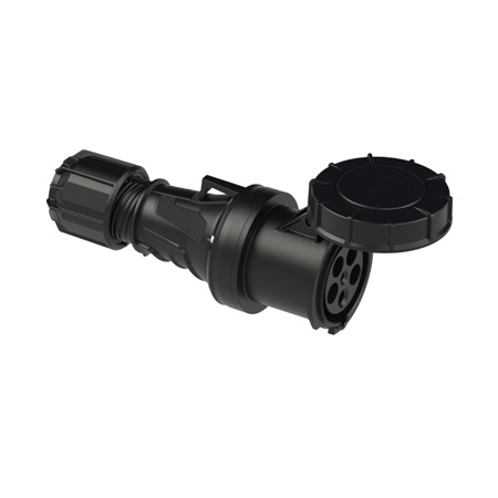 PCE 235-6XS - fiche noire P17 femelle 63A tétrapolaire (3P+N+T) IP67 ...
