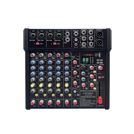 Table de mixage 10 canaux + BT + USB + REC + effets+ AUX TM433BU-DSP ...